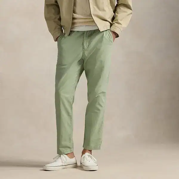 Ralph Lauren Prepster Classic Mineral-Dyed Pant In Greenstone 30