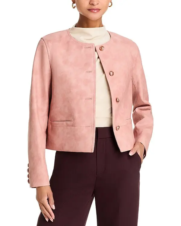 Kobi Halperin Lyles Faux Leather Jacket - Rouge