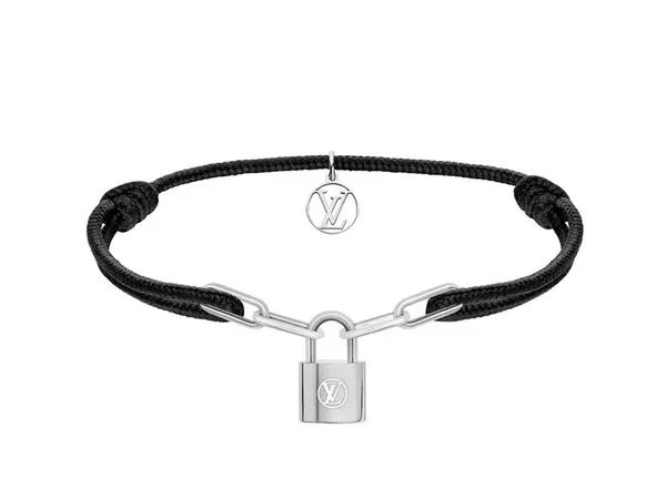 LOUIS VUITTON Silver Lockit Bracelet - Black
