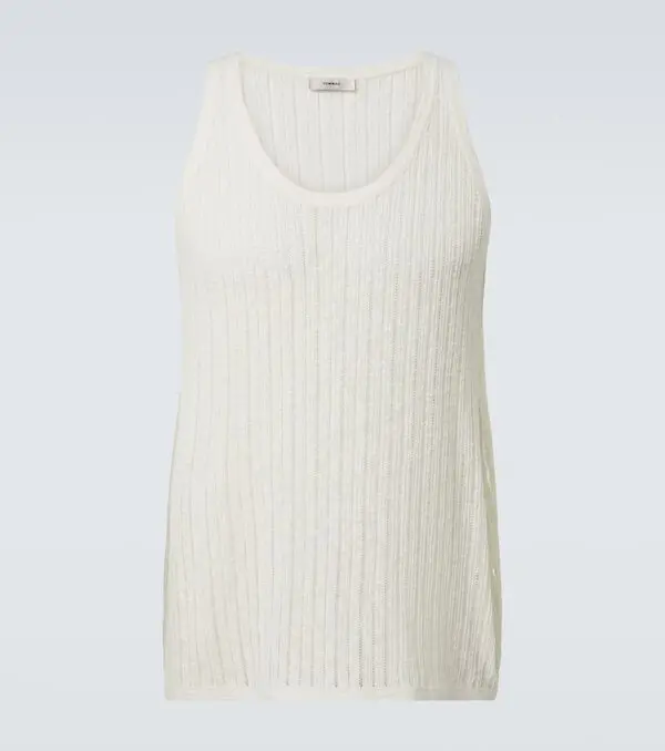 Commas Cotton And Linen Tank Top