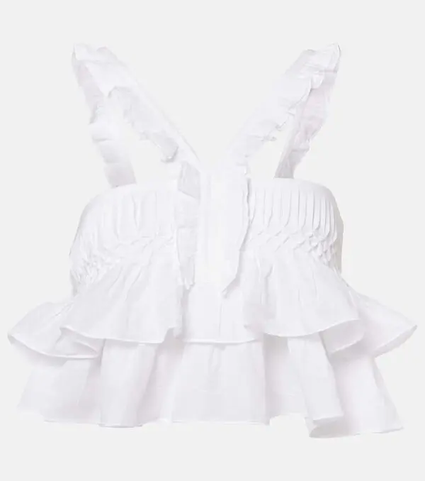 MARANT ETOILE Daliana Ruffled Top - White