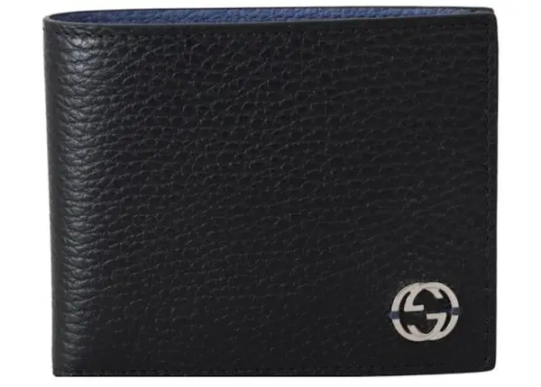 Gucci Interlocked Gg Bifold Wallet 6 Card Slot - Black/blue