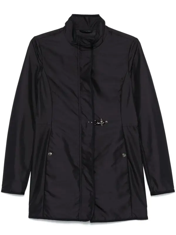 FAY Short Coat With Snap And Zipper Closure - Blue