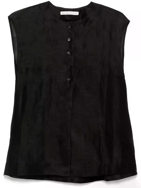 Mark Kenly Domino Tan Cocoon Blouse