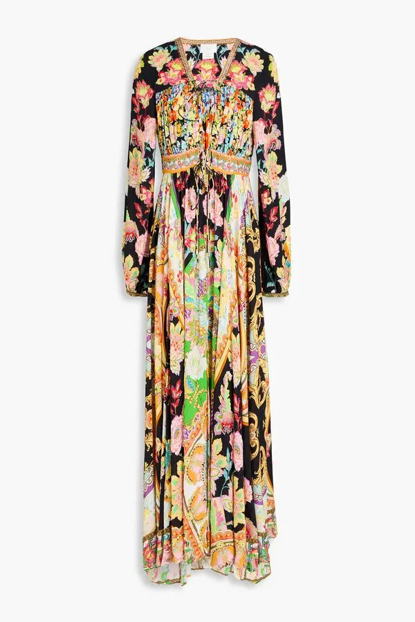 Camilla Printed Crepe Maxi Dress
