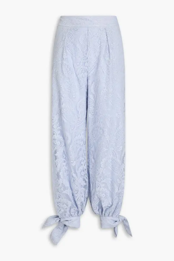 Zimmermann Cotton-blend Corded Lace Tapered Pants