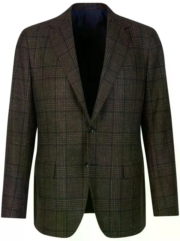 SARTORIO NAPOLI Checked Wool-blend Blazer