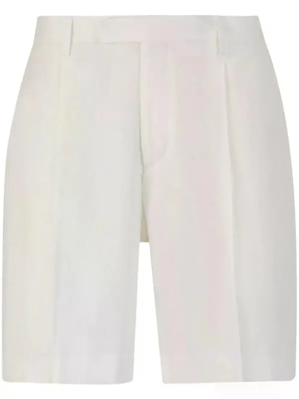 LARDINI Pleat-detail Short - White