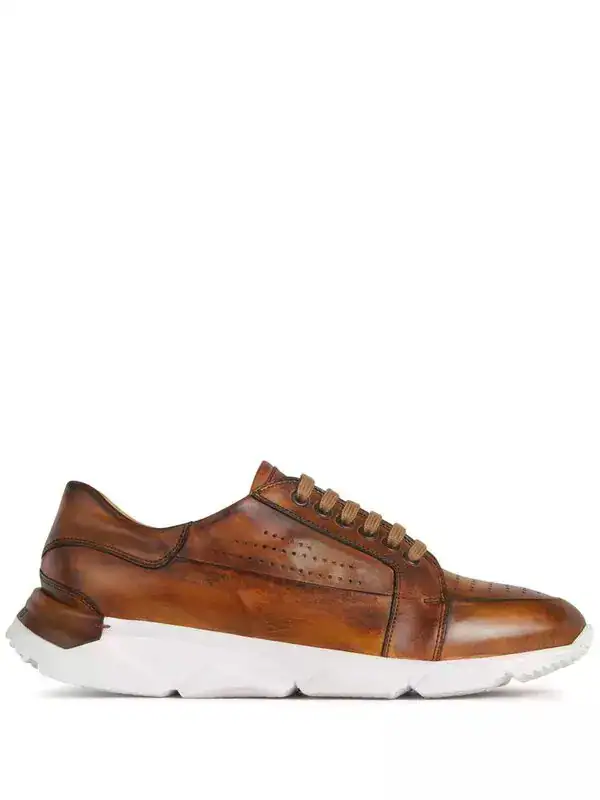 Bontoni Leather Sneakers In Brown - 42% Off | Editorialist