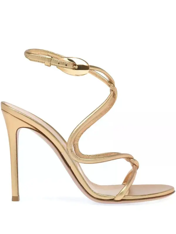 GIANVITO ROSSI 105mm Mamba Sandals - Gold