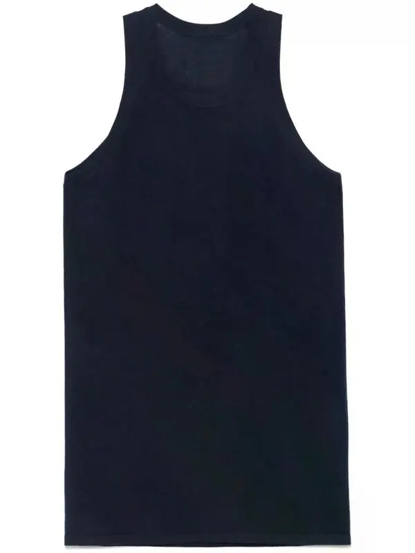 Frenckenberger Knitted Tank Top - Blue
