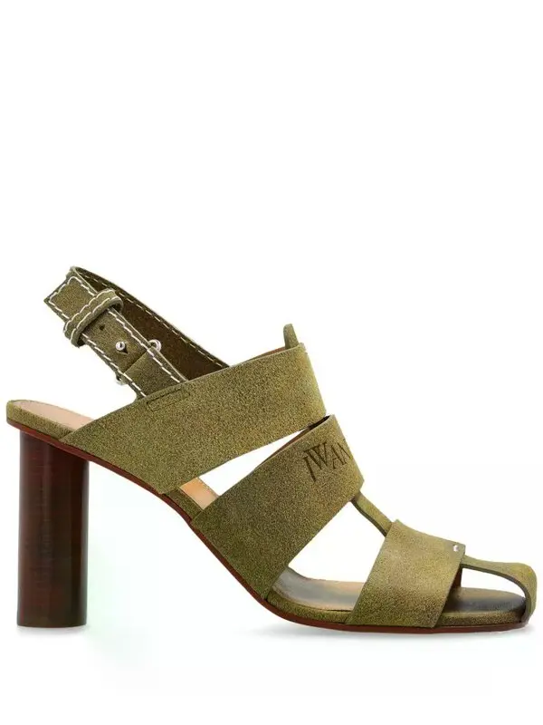 JW Anderson 95mm Suede Fisherman Sandals - Green