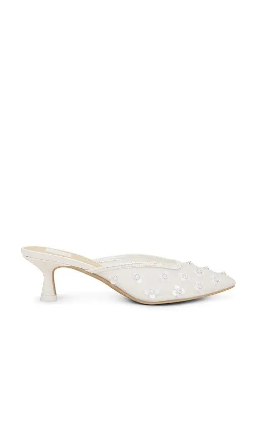 Dolce Vita Clara Pearl Heel - True White Daisy Mesh