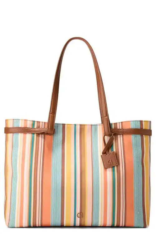 Cole Haan Essential Stripe Canvas Tote Riviera Stripe/British