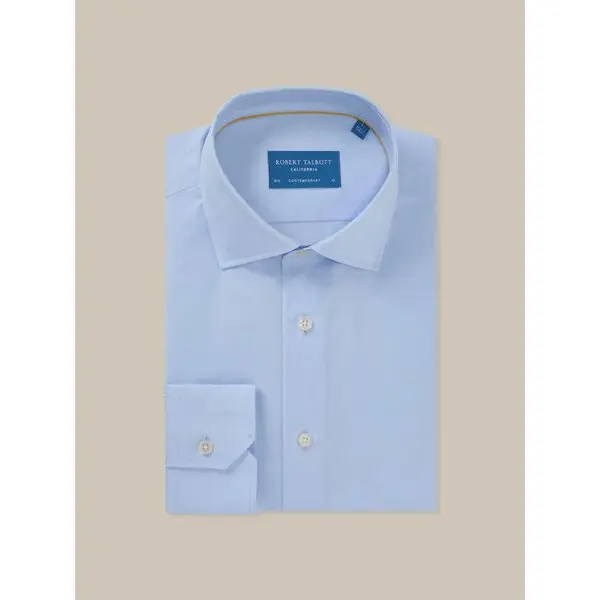 Robert Talbott Reynolds Light Weight Poplin Classic Fit Shirt - Light Blue