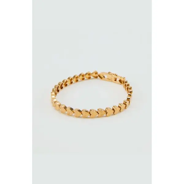 GWEN BELOTI Heart Etched Link Bracelet
