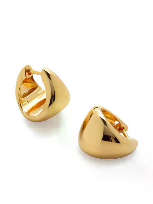 Monica Vinader Small Tapered Hoop Earrings - Gold