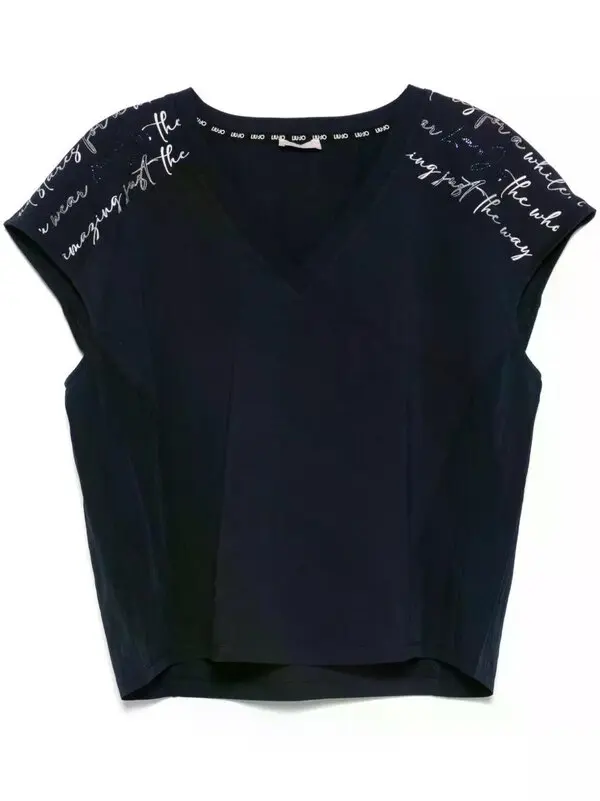 Liu Jo Crystal-embellished Printed T-shirt