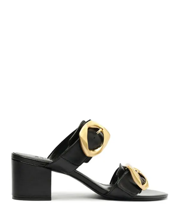 Schutz Olga Slide Sandals - Black