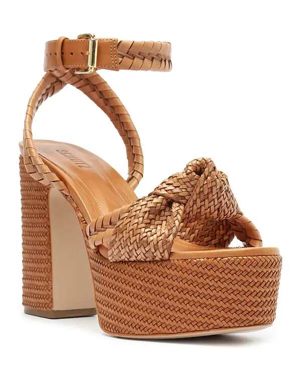 Schutz Khari Platform Sandals - Brown