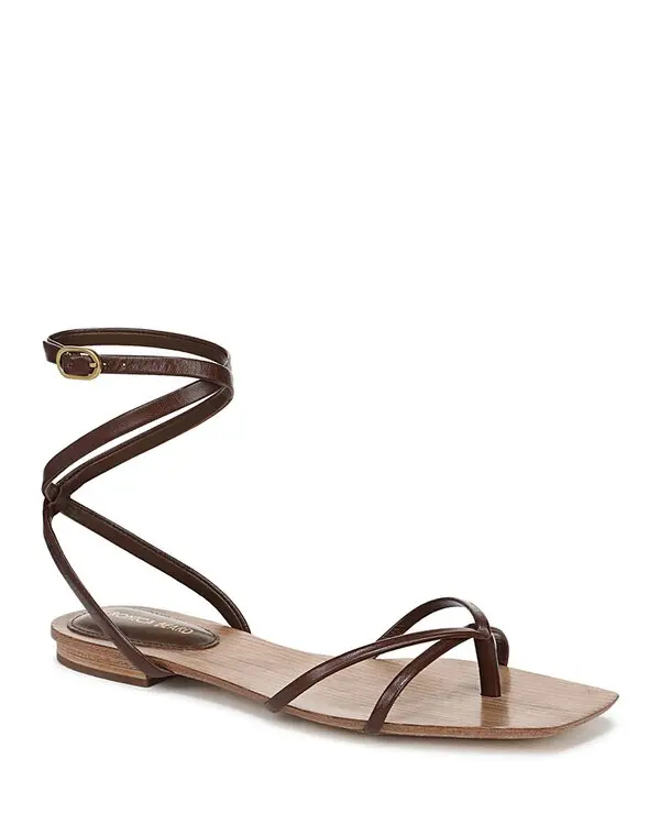 Veronica Beard Allegra Thong Sandals - Cedar