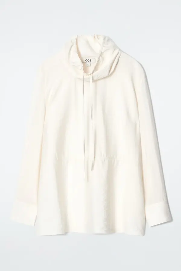 Cos Drawstring Funnel-neck Blouse
