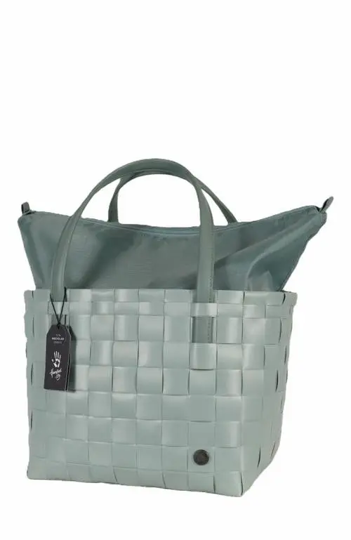 HANDED BY Color Deluxe Recycled Tote Bag - Grey/green