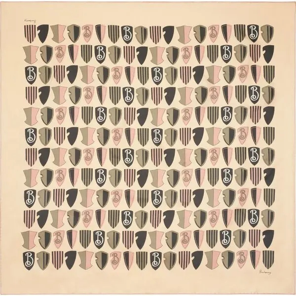 Burberry Shield Repeat Silk Square Scarf - Hazelwood
