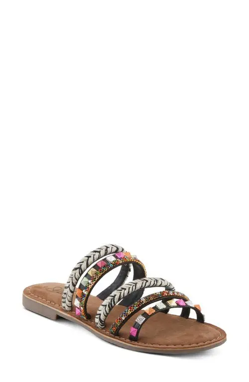 SPRING STEP SHOES Intoxicate Slide Sandal - Black Multi