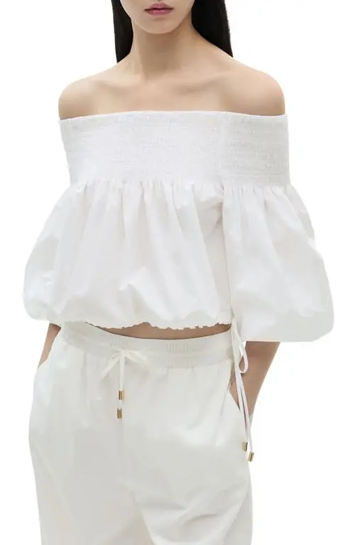 Mango Gathered Off-the-shoulder Top