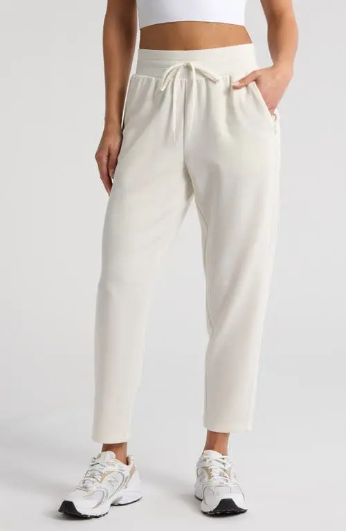 Zella Ultrasoft Knit High Waist Ankle Pants - Beige Ivory Heather