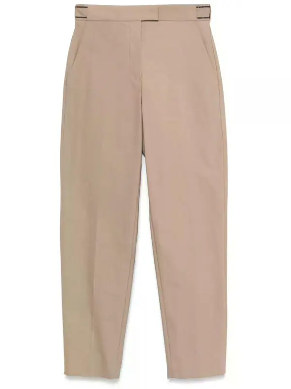 Brunello Cucinelli Monili Chain-detail Trousers - Brown