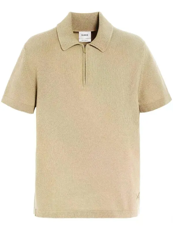 BARRIE Cashmere Polo Shirt - Green