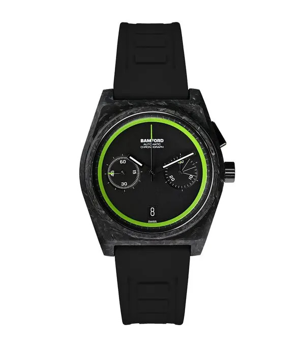 BAMFORD LONDON Carbon Fibre B347 Glow Chronograph Watch