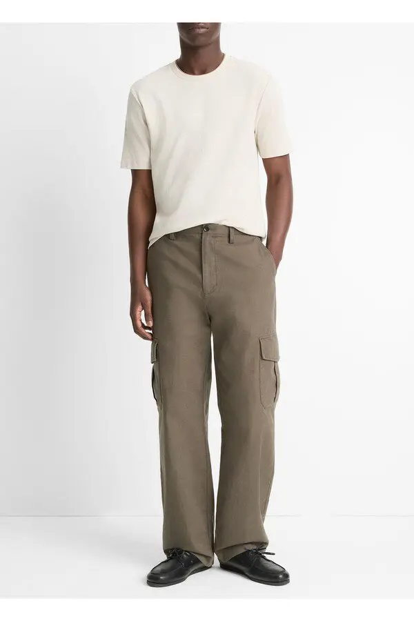 Vince Cotton-linen Cargo Pant - Natural