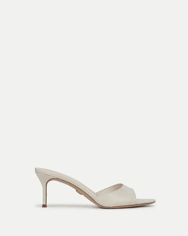 Veronica Beard Tia Croc-embossed Sandals - Parchment