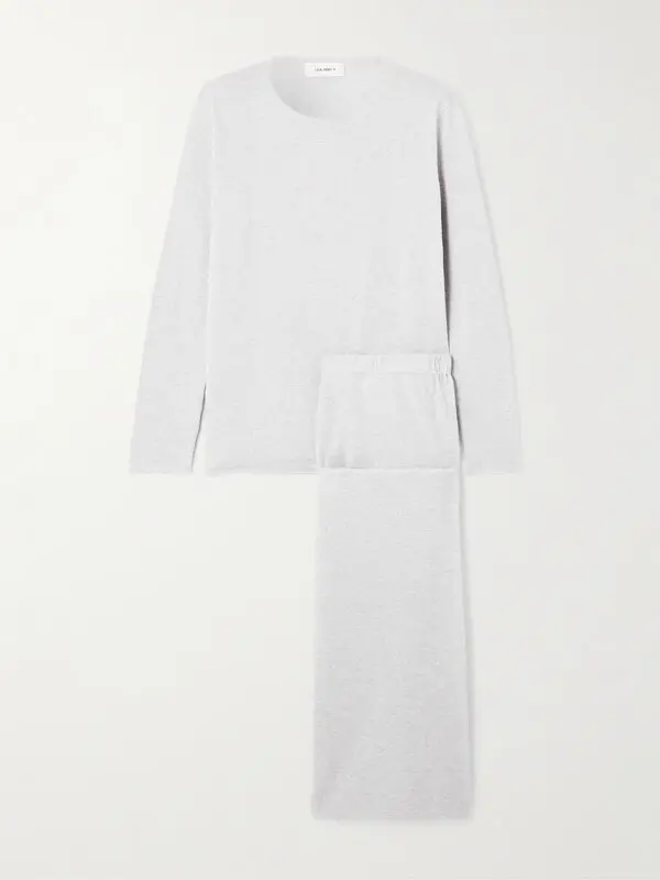 LISA YANG Maurie Cotton And Cashmere-blend Sweater - Gray