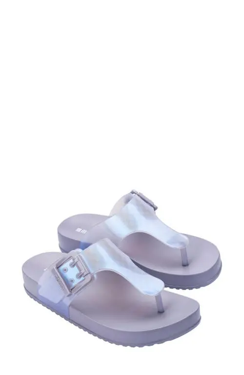 Melissa Cozy Platform Flip Flop - Grey/ Pearl Blue