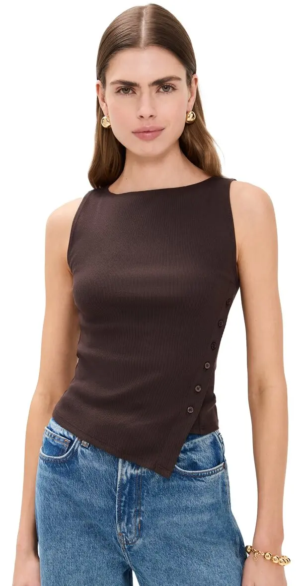 REFORMATION Hudson Knit Top - Mole