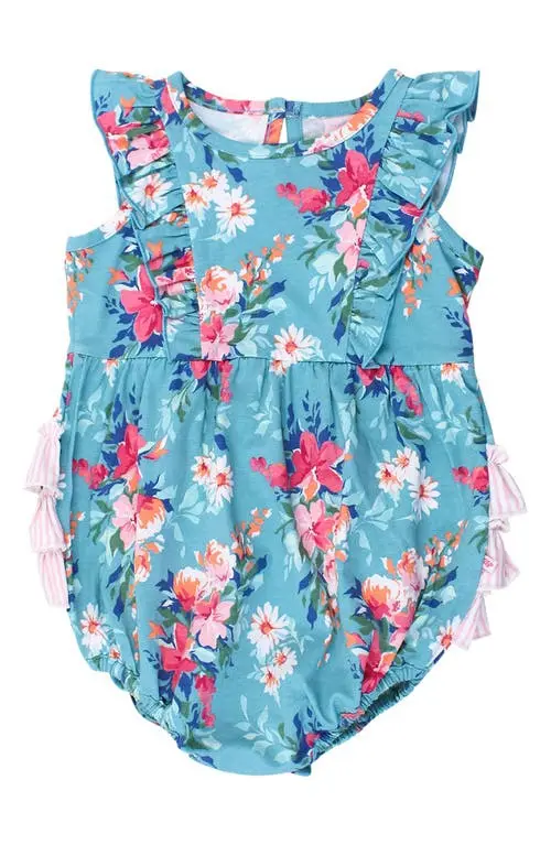 RUFFLEBUTTS Floral Ruffle Waterfall Bubble Romper