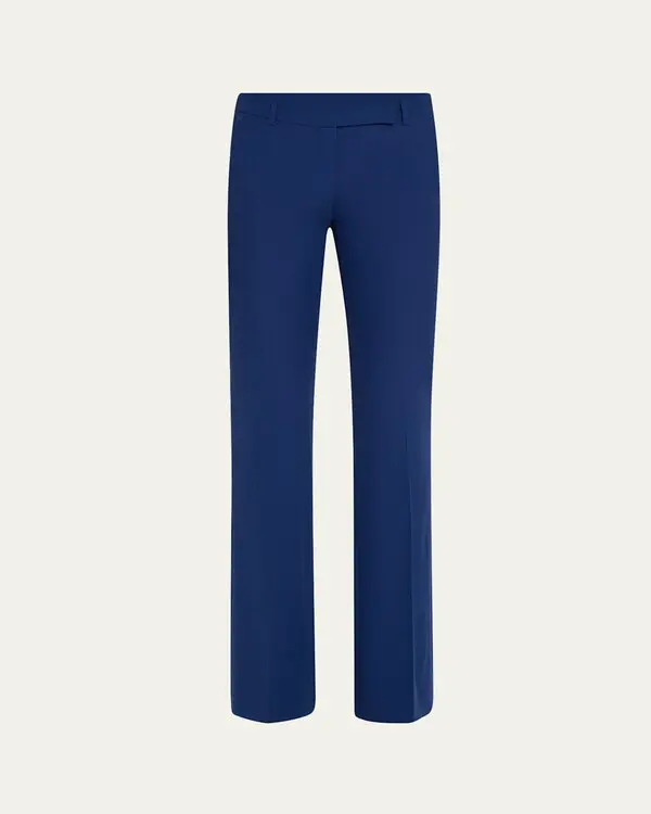 Alexander McQueen Bootcut Leaf Crepe Trousers