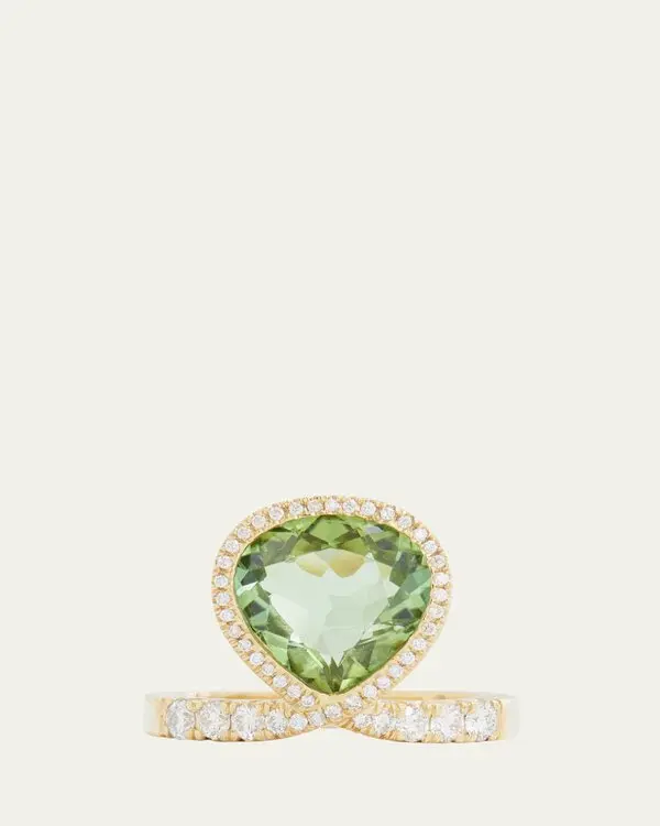 Jamie Wolf 18k Yellow Gold Tourmaline And Diamond Ring