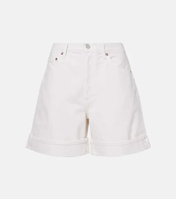 AGOLDE Dame High-rise Denim Shorts - White