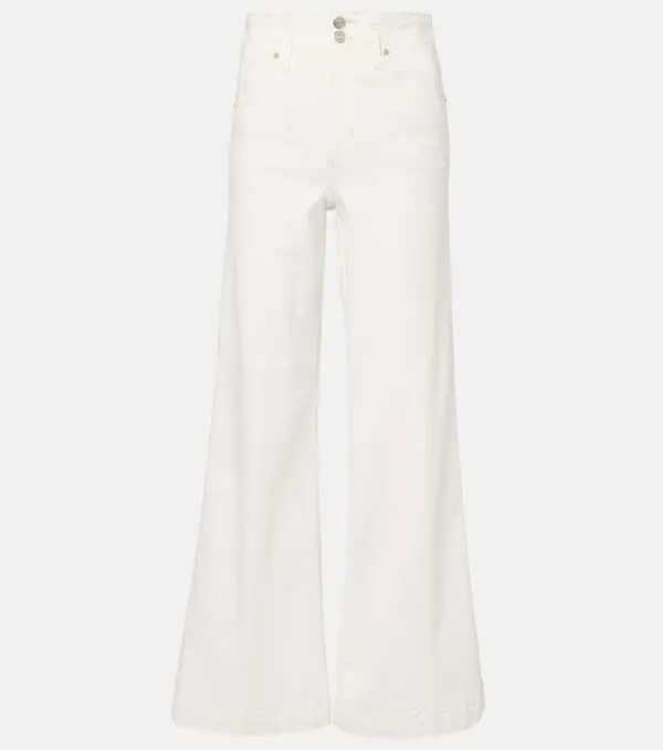 FRAME The Seamed Wide High-rise Trousers