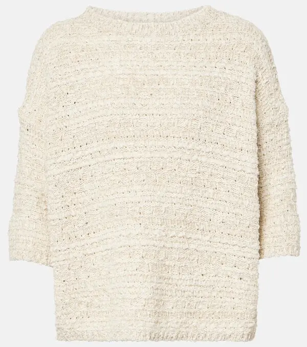 Max Mara Arda Cotton-blend Sweater - White