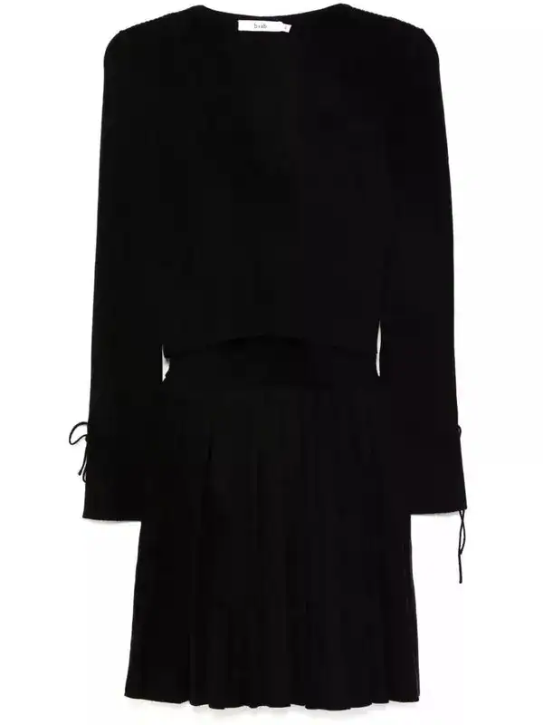 long sleeve knit wrap dress Womens Cashmere Ribbed Knit Wrap Dress Long Sleeve V Neck Midi Dresses Claret / XL