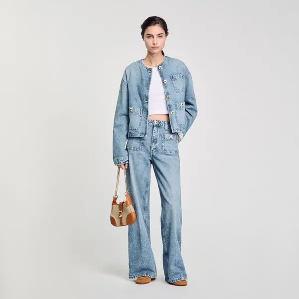 Sandro Faded Straight-leg Jeans