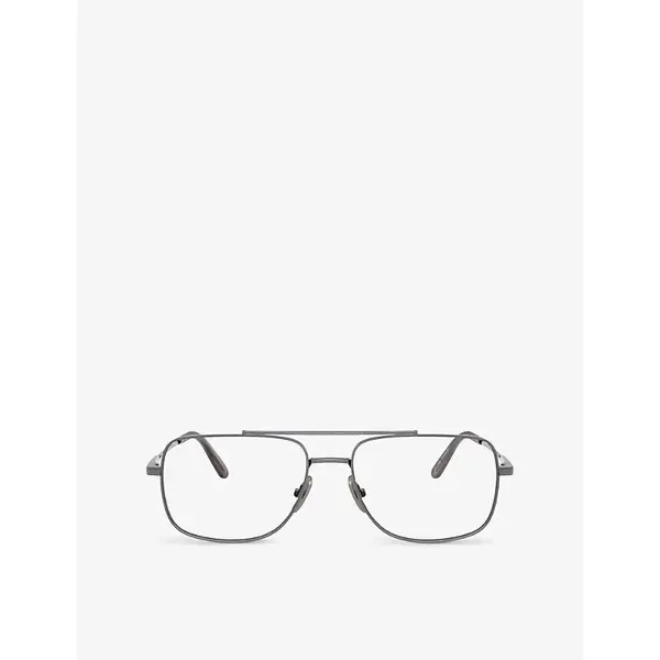 Ray-ban Square-frame Titanium Optical Glasses - Silver