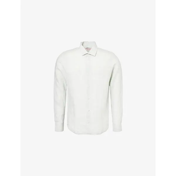 Orlebar Brown Giles Long-sleeve Linen Shirt - White Jade/white