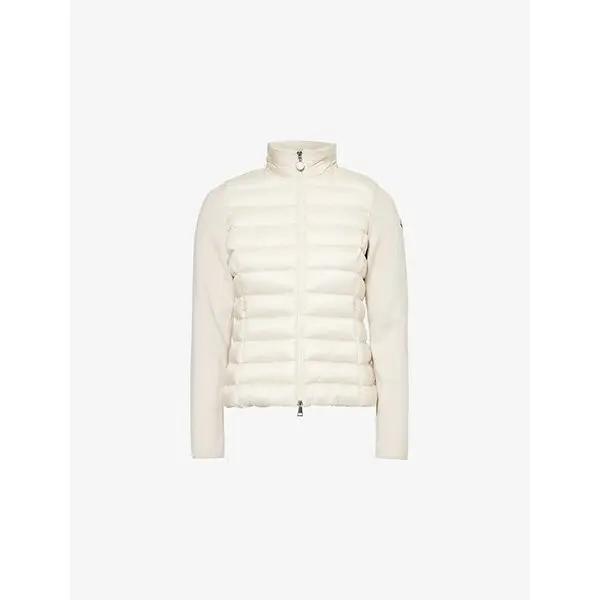 Moncler Contrast Shell-down Knitted Cardigan